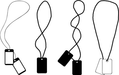 Blank Dog Tags Clip Art
