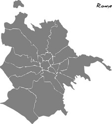 Detailed map rome Royalty Free Vector Image - VectorStock