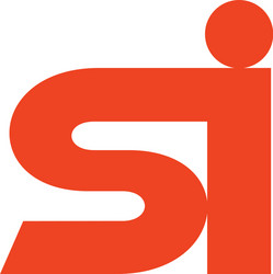 Letter si elegant overlap logo Royalty Free Vector Image