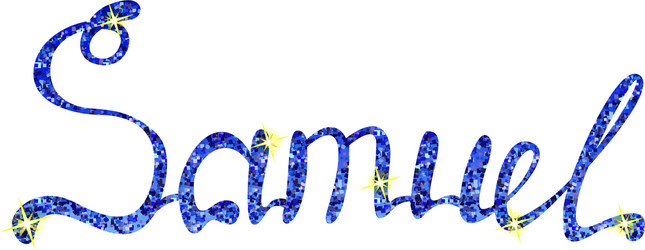 Samuel name lettering Royalty Free Vector Image