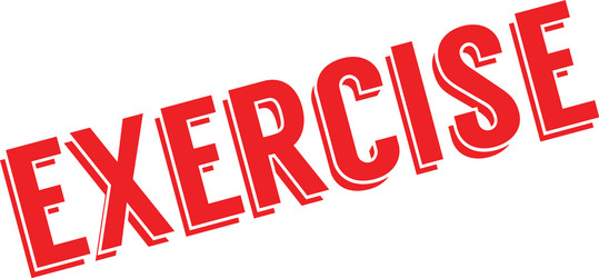 Exercise rubber stamp Royalty Free Vector Image