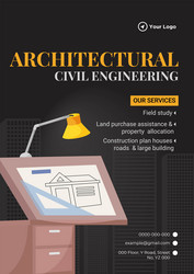 Flyer design of architectural civil engineering Vector Image