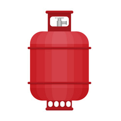 Red gas tank with warning sign flammable Vector Image