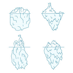 Iceberg Outline Style Vector Images (over 230)