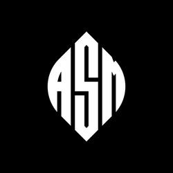 Asm logo letter design Royalty Free Vector Image
