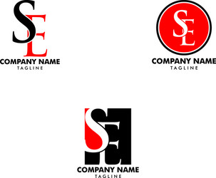 Initial letter se logo icon design template Vector Image
