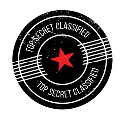 Top secret classified rubber stamp Royalty Free Vector Image