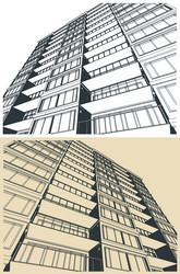 Apartment building close up Royalty Free Vector Image