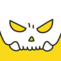 Evil skull scull for t-shirt or poster Royalty Free Vector