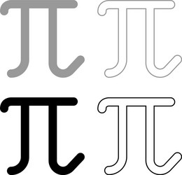 Pi greek symbol capital letter uppercase font Vector Image