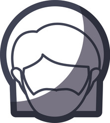 Grayscale silhouette of faceless image saint Vector Image