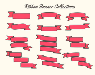 Hand drawn ribbon text frame for decorating Vector Image