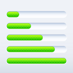 Green progress bar loading template for app Vector Image