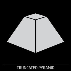 Quadrangular pyramid trunk Royalty Free Vector Image