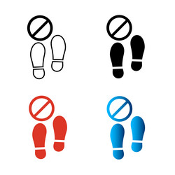 Abstract do not step icon Royalty Free Vector Image