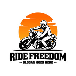 Motorcycle racer mascot Royalty Free Vector Image