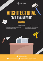 Flyer design of architectural civil engineering Vector Image