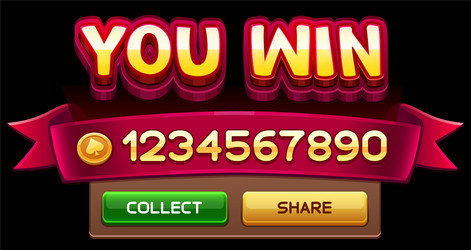 You win congratulations frame Royalty Free Vector Image