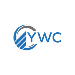 Ywc letter logo design on white background Vector Image
