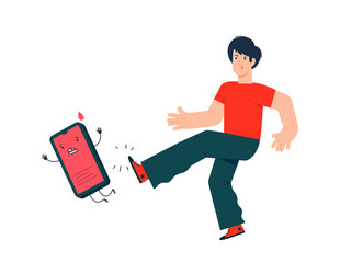 Man Kicking Phone Vector Images (46)