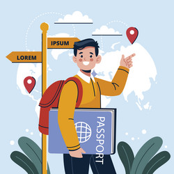 Hand drawn study abroad Royalty Free Vector Image