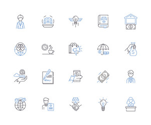 Human rights outline icons collection human Vector Image