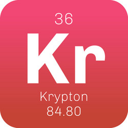 Krypton chemical element Royalty Free Vector Image