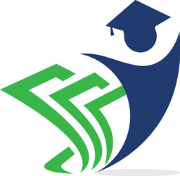 Students logo design graduation Royalty Free Vector Image