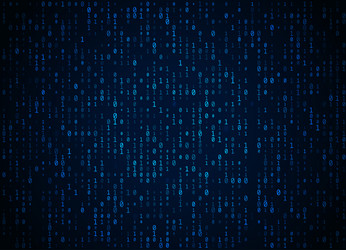 Hexadecimal code blue background big data Vector Image