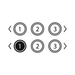 Pagination bars set collection buttons for site Vector Image