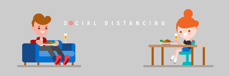 Campaign social distancing for covid19 19 Vector Image