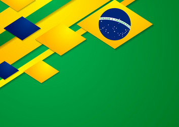 Abstract background in brazilian colors Royalty Free Vector