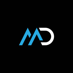 Md or dm abstract outstanding professional Vector Image