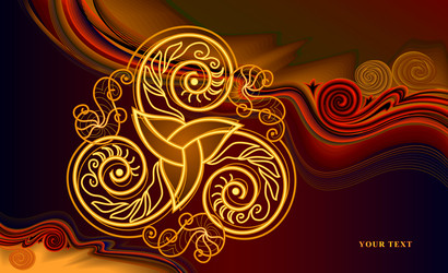 Abstract celtic background triple trickle symbol Vector Image