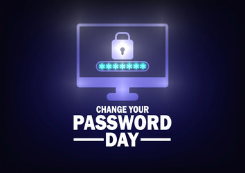 Change your password day Royalty Free Vector Image
