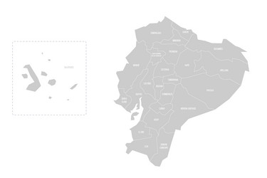 Ecuador political map of administrative divisions Vector Image