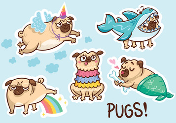 Pug Stickers Vector Images (over 540)