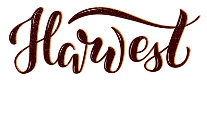 Harvest lettering Royalty Free Vector Image - VectorStock
