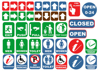 Hazard signs set Royalty Free Vector Image - VectorStock