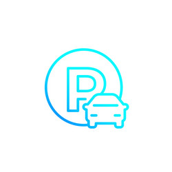 Parking spot icon Royalty Free Vector Image - VectorStock