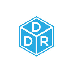 Ddr letter logo design on black background Vector Image