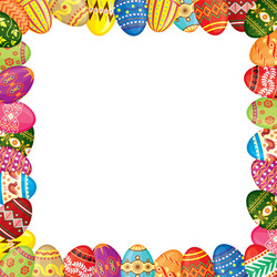 Easter poster template with 3d realistic Vector Image