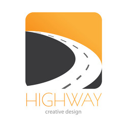 Highway template for a logo label brand Royalty Free Vector