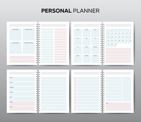 Business planner calendar template weekly Vector Image