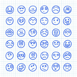 Smile sad face happy and sad emoji you decide Vector Image