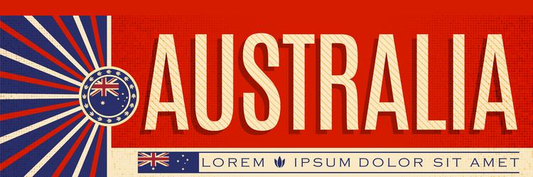 Australia patriotic banner design Royalty Free Vector Image