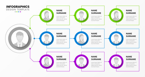 Infographic design template organization chart Vector Image