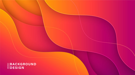 Abstract red yellow wave curve background Vector Image