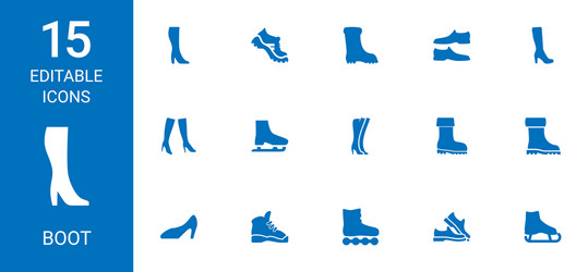 Boot icons Royalty Free Vector Image - VectorStock