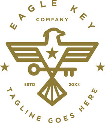 Bird hold key logo Royalty Free Vector Image - VectorStock